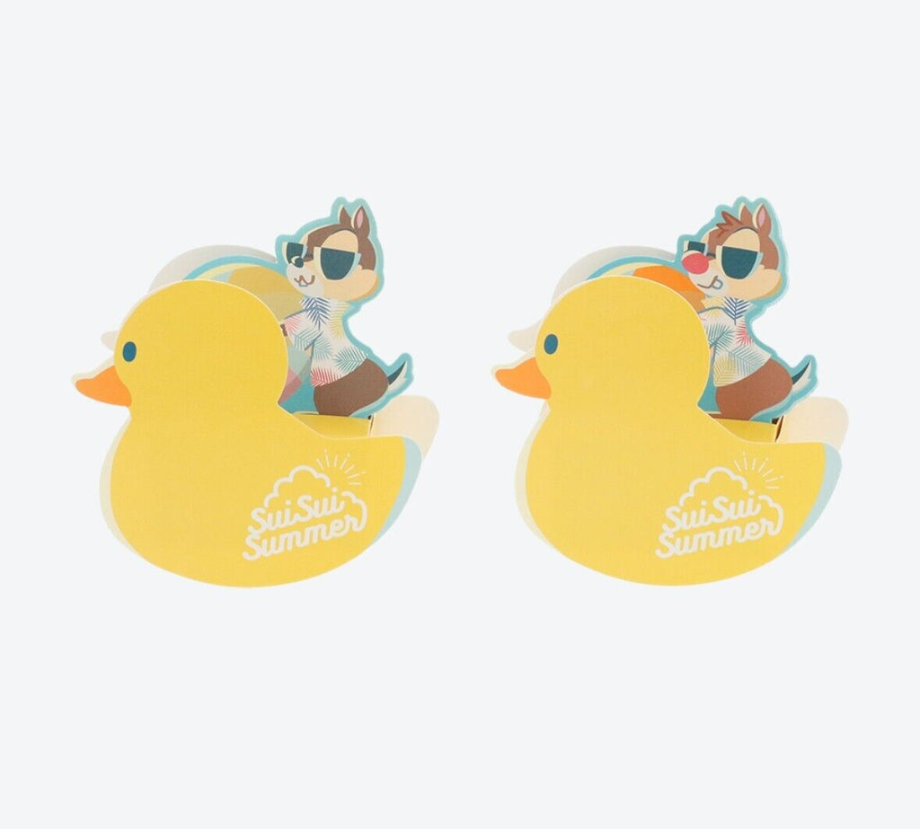 Pre-Order Tokyo Disney Resort Memo 2 PCS SUISUI Summer Chip & Dale — k23japan -Tokyo Disney Shopper-