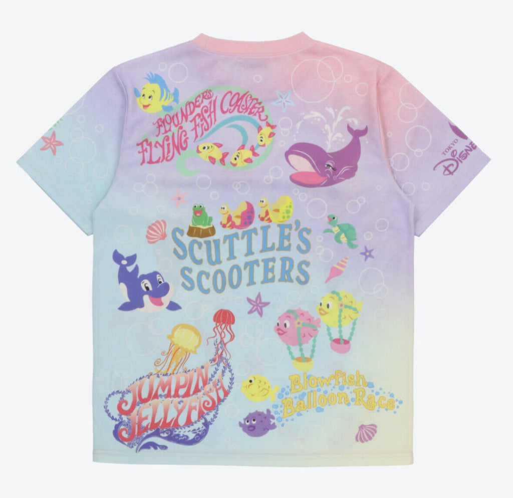 Pre-Order Tokyo Disney Resort T-Shirts TDS Mermaid Lagoon Ariel Sister ...